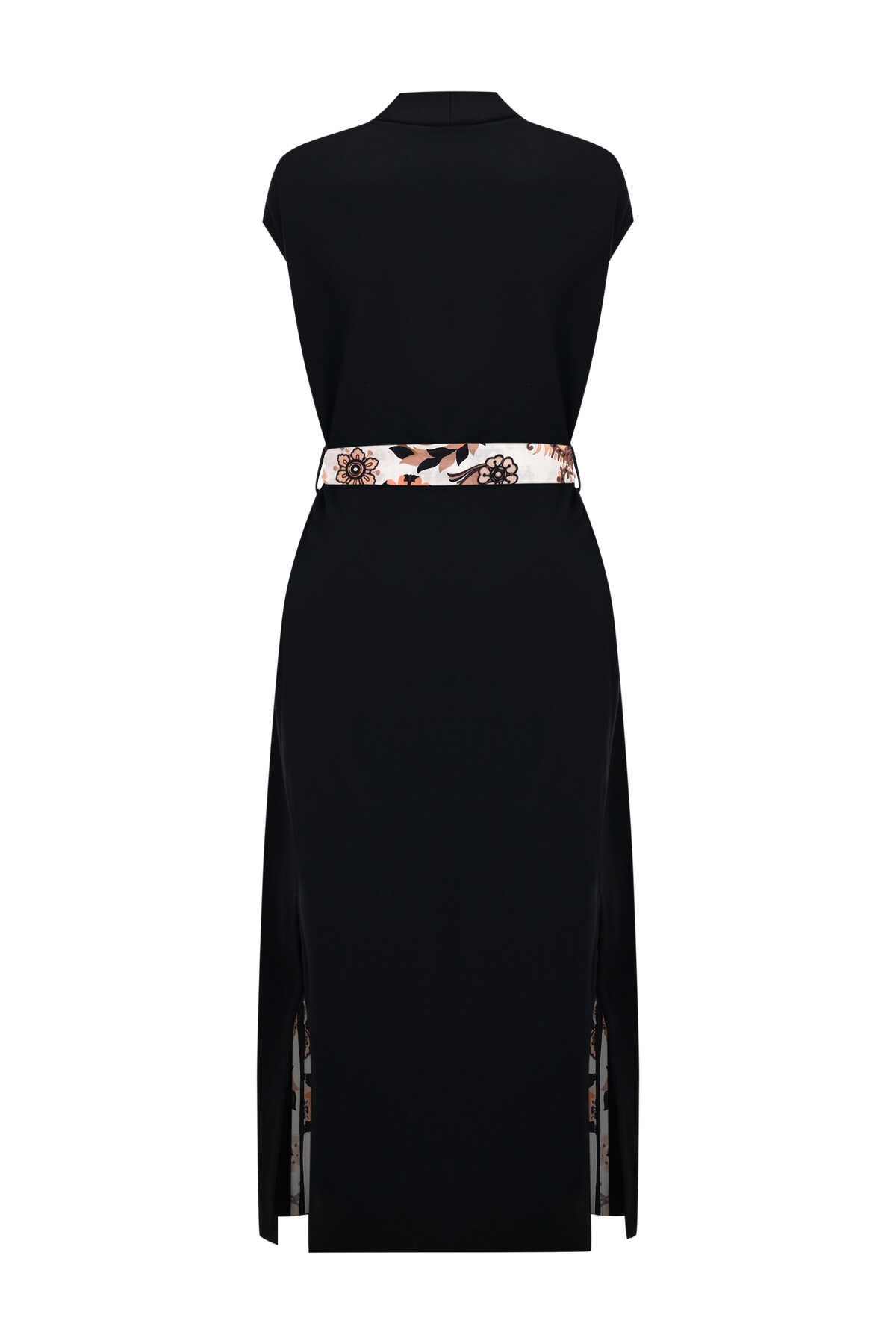 Black-Orange Three Thread Long Vest Piping